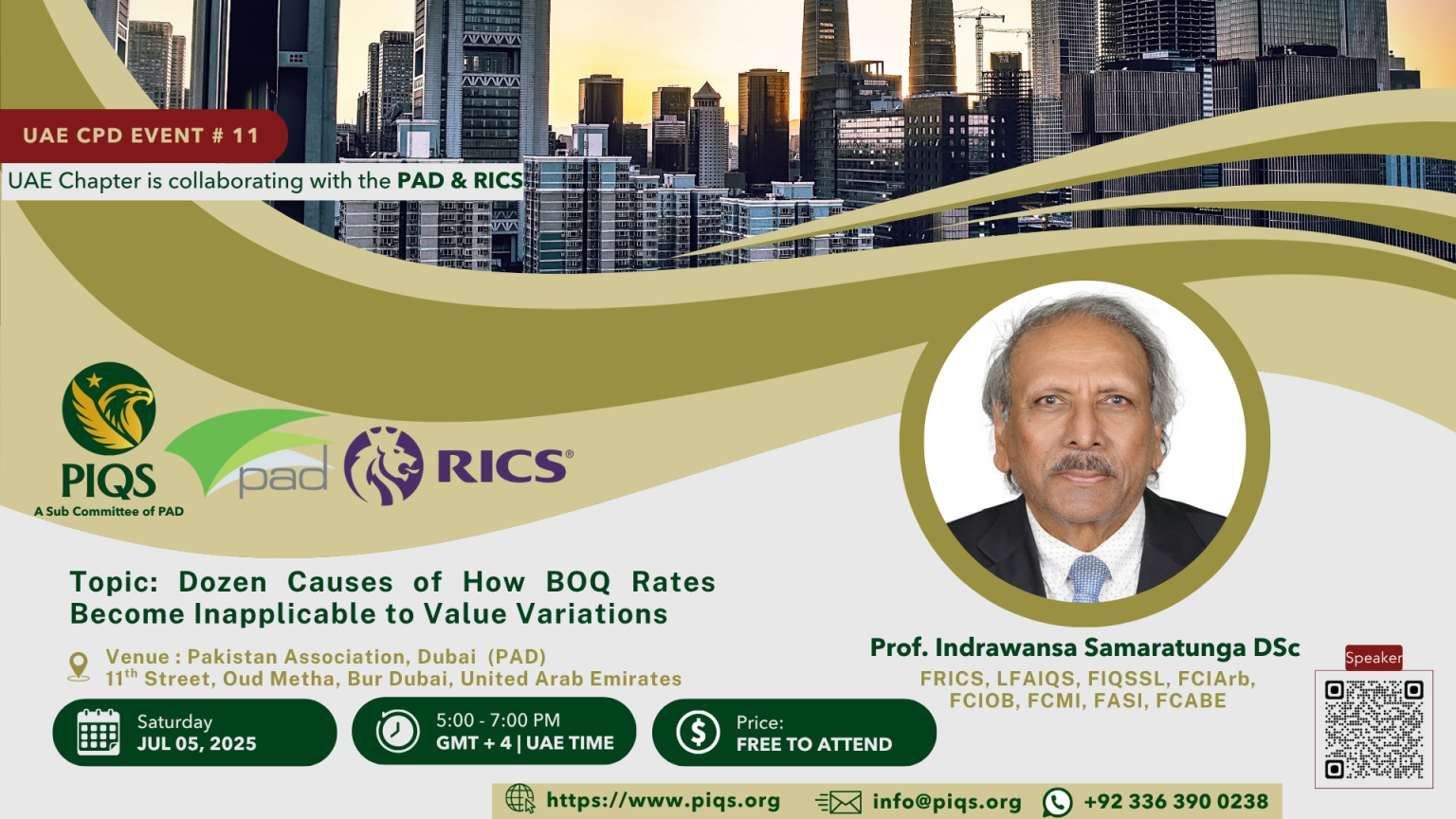 Events from 8th February – 18th July – PIQS