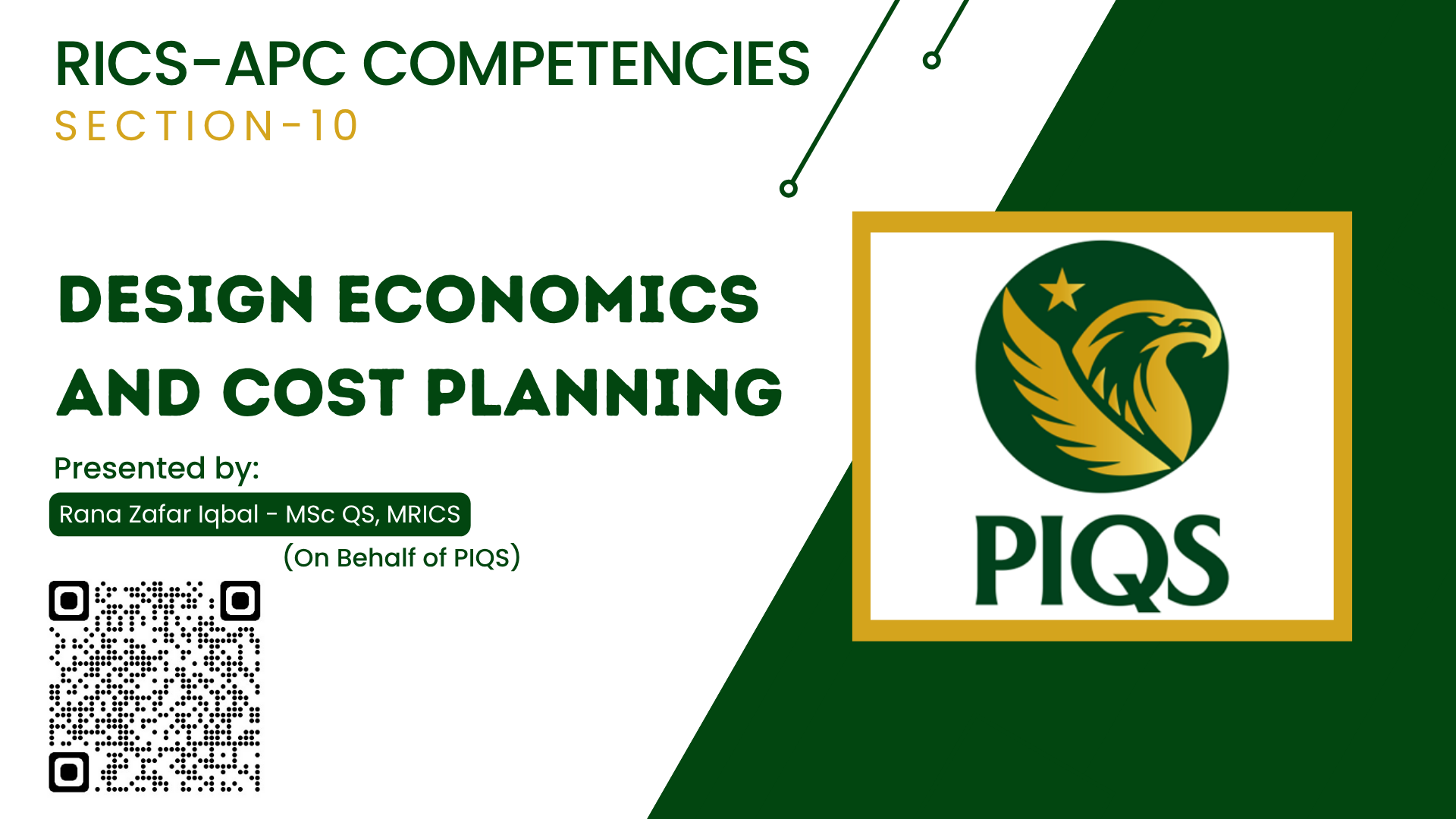 RICS - 10 - Design Economics and Cost Planning | PIQS