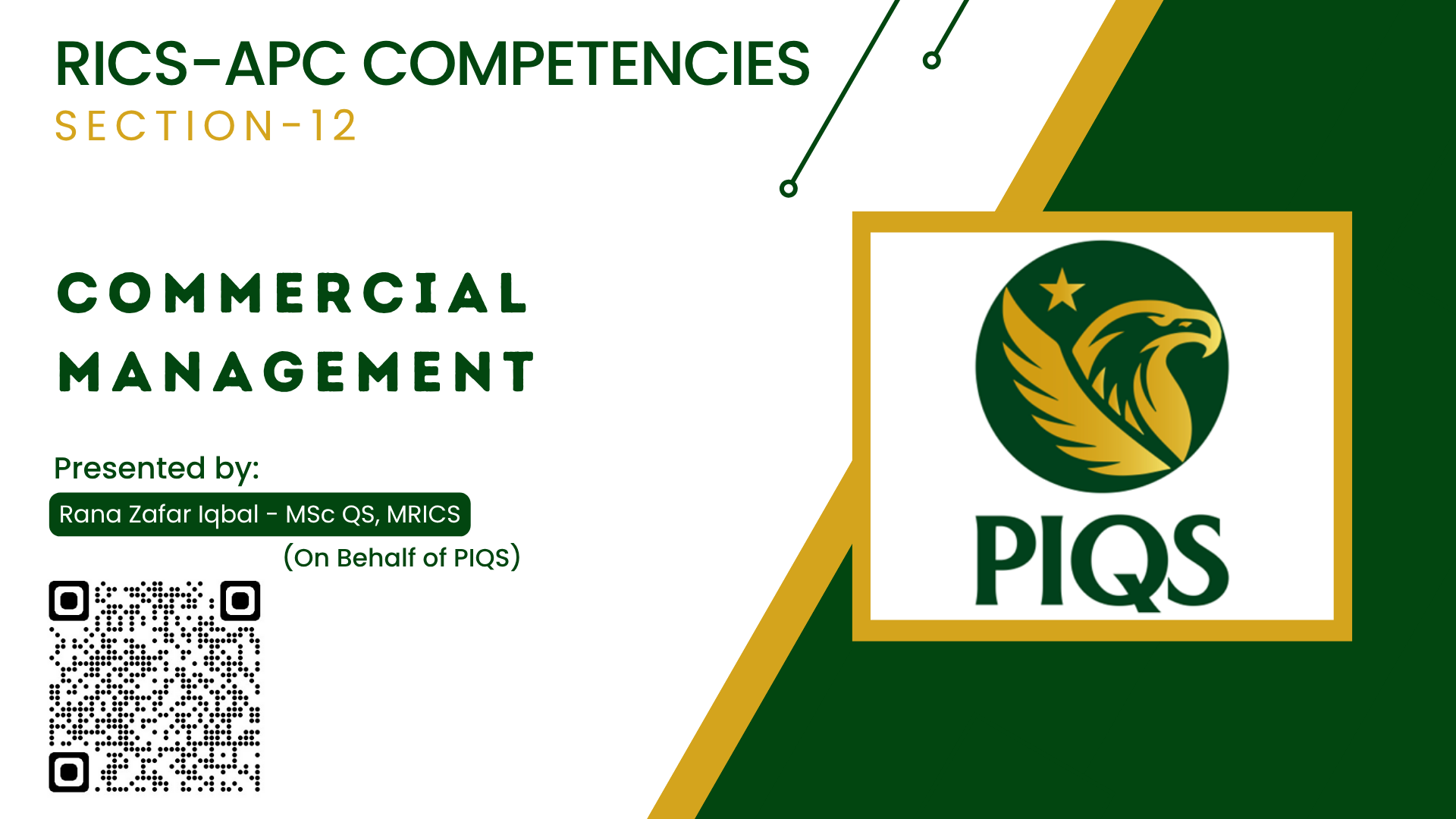 RICS - 12 - Commercial Management | PIQS